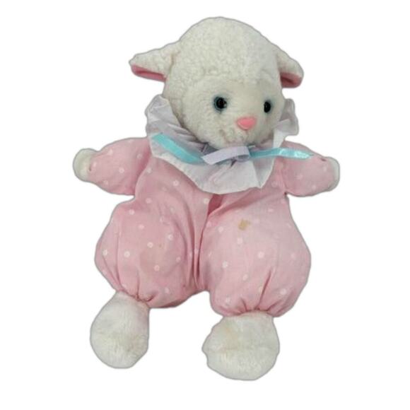 Russ | Toys | Russ Floppity Lamb Sheep Plush Pink White Polka Dots Blue ...